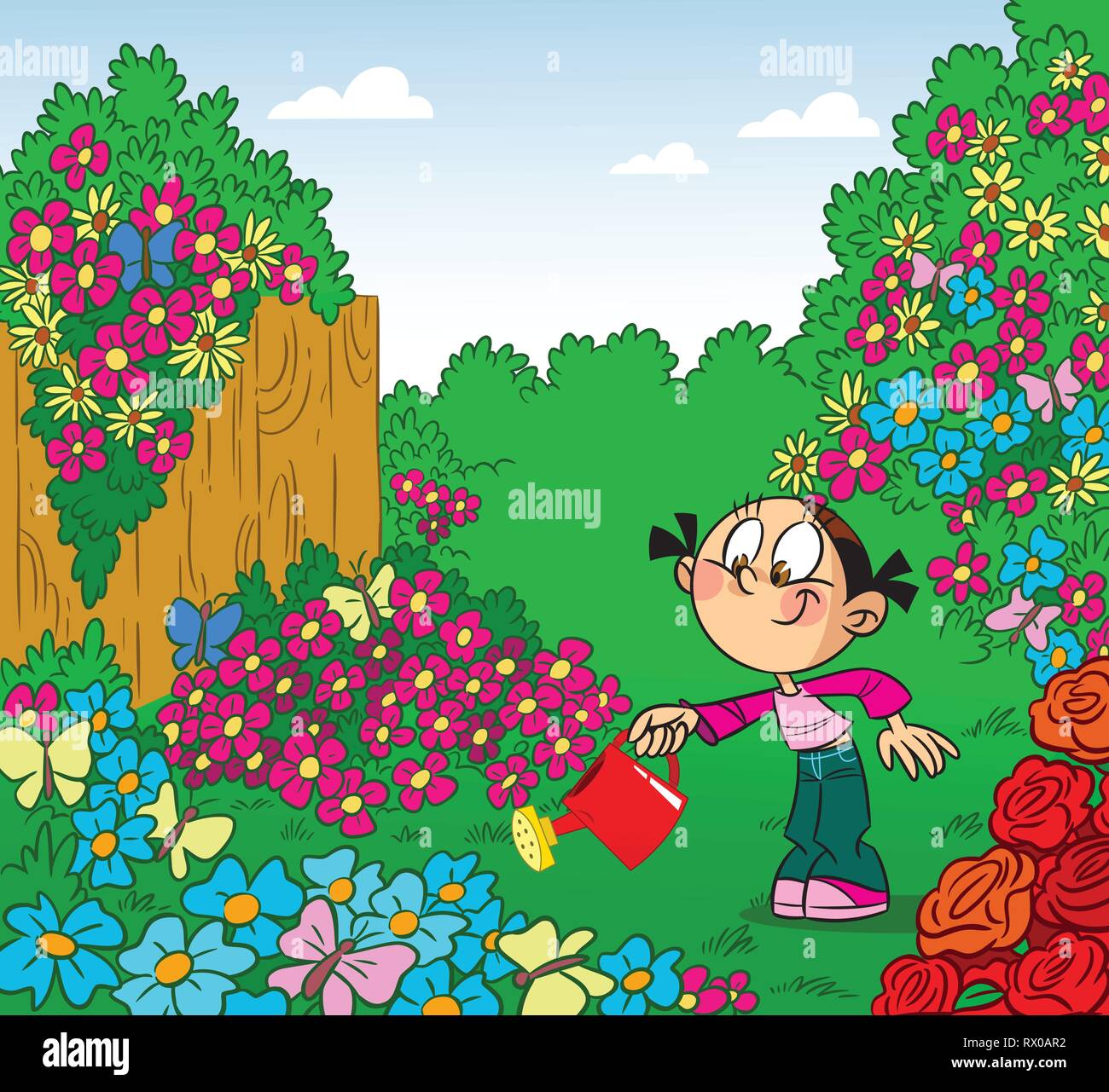 Watering can cartoon hi-res stock photography and images - Alamy