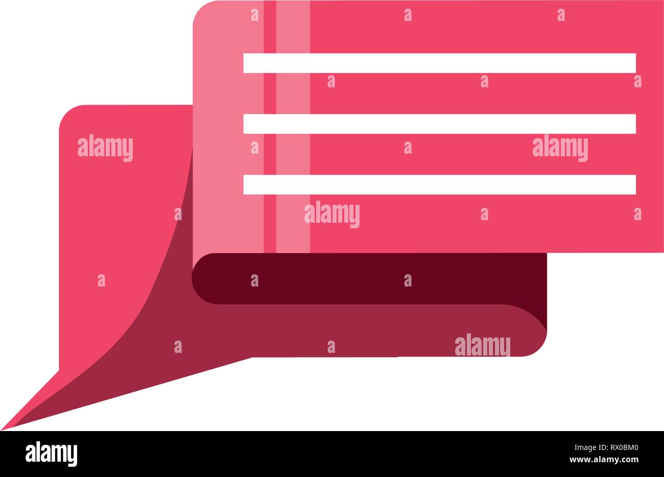 speech bubble in shape rectangle vector illustration design Stock ...