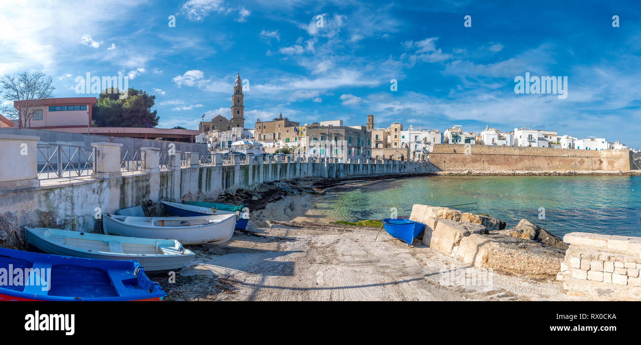 Panorama of Monopoli harbor in the Metropolitan City of Bari and region ...