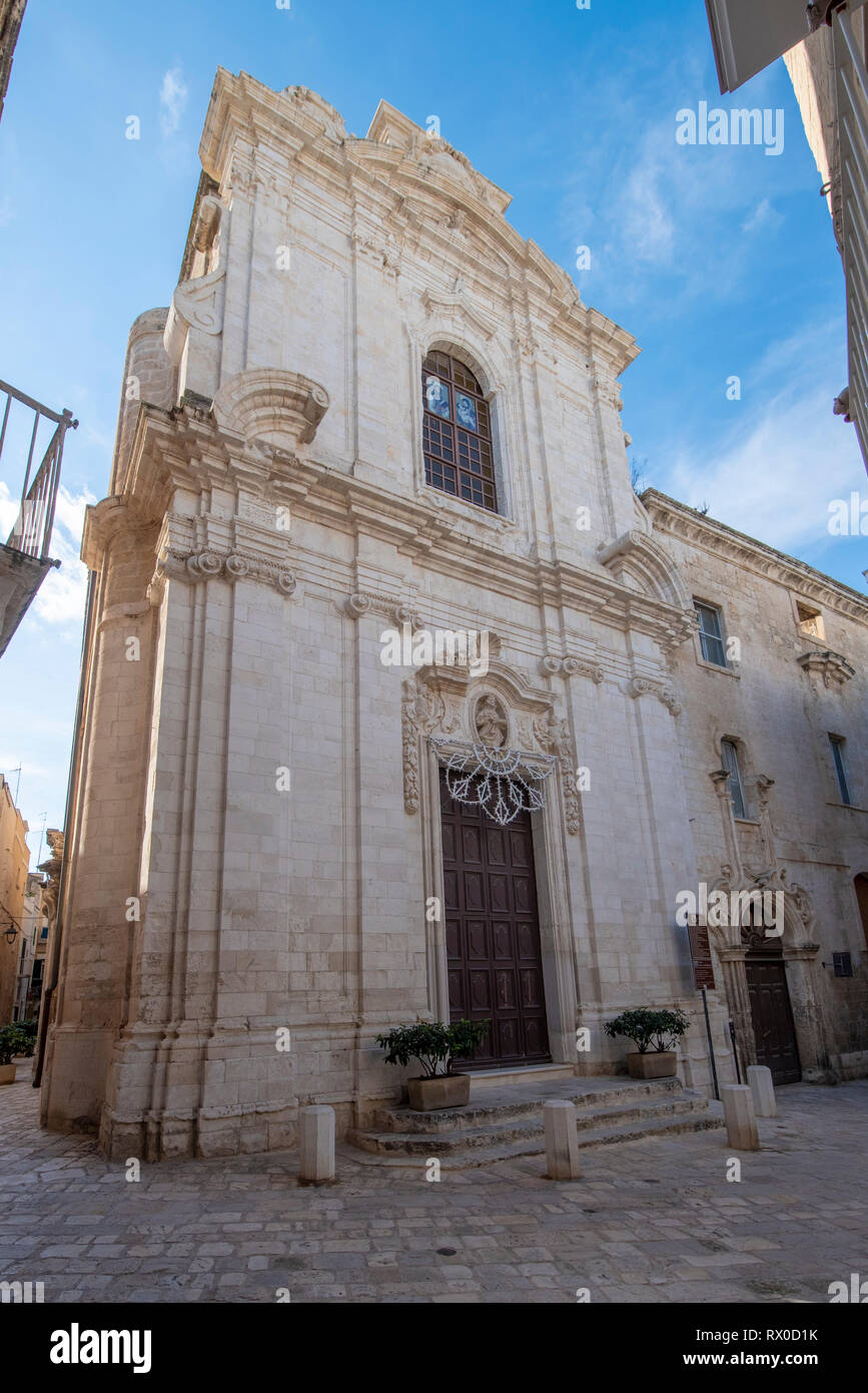 Monopoli, Puglia, Italy - Facade of Church ( Chiesa) of San Leonardo in ...