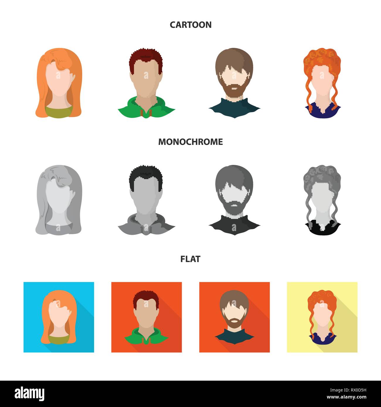 Vector illustration of professional and photo symbol. Set of ...