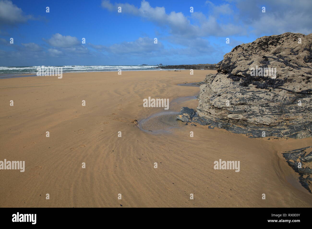Treyarnon bay, North Cornwall, England, UK Stock Photo - Alamy