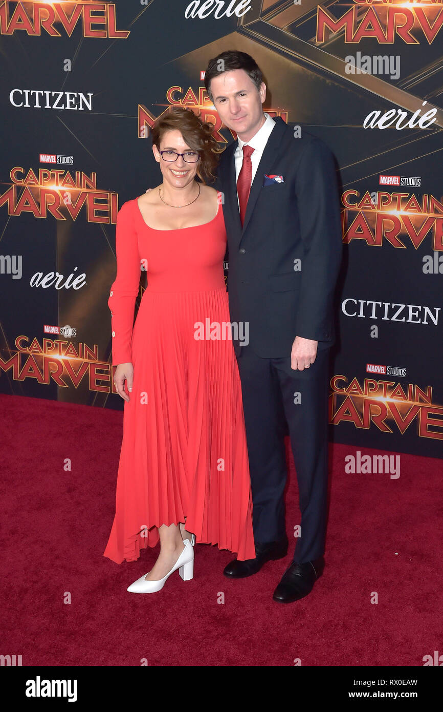 Anna Boden and Ryan Fleck attending the 'Captain Marvel' world premiere ...