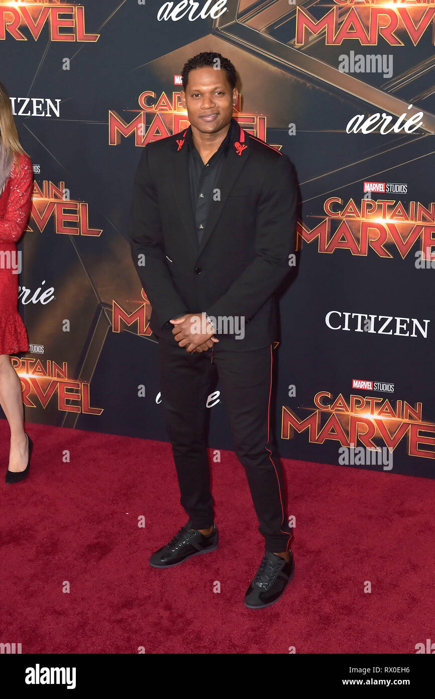 Algenis Perez Soto attending the 'Captain Marvel' world premiere at El ...