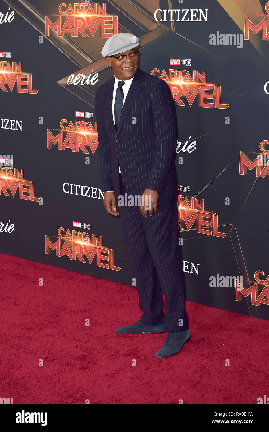 Samuel L. Jackson attending the 'Captain Marvel' world premiere at El ...
