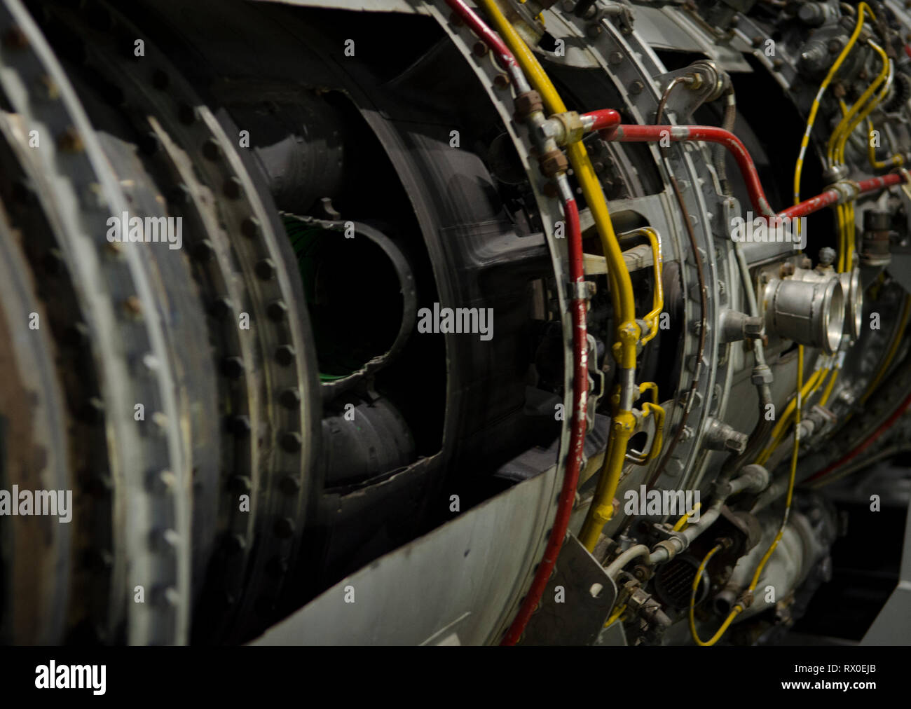 Dual turbojet engine for Ukrainian aircraft up-close. Ukraine Stock ...