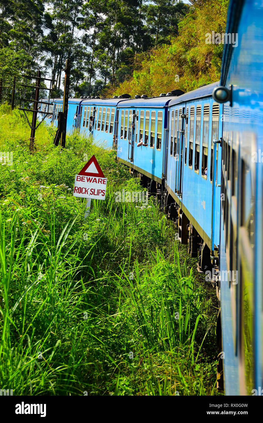 Sri Lankan Blue Train ride heading through hill country and tea ...