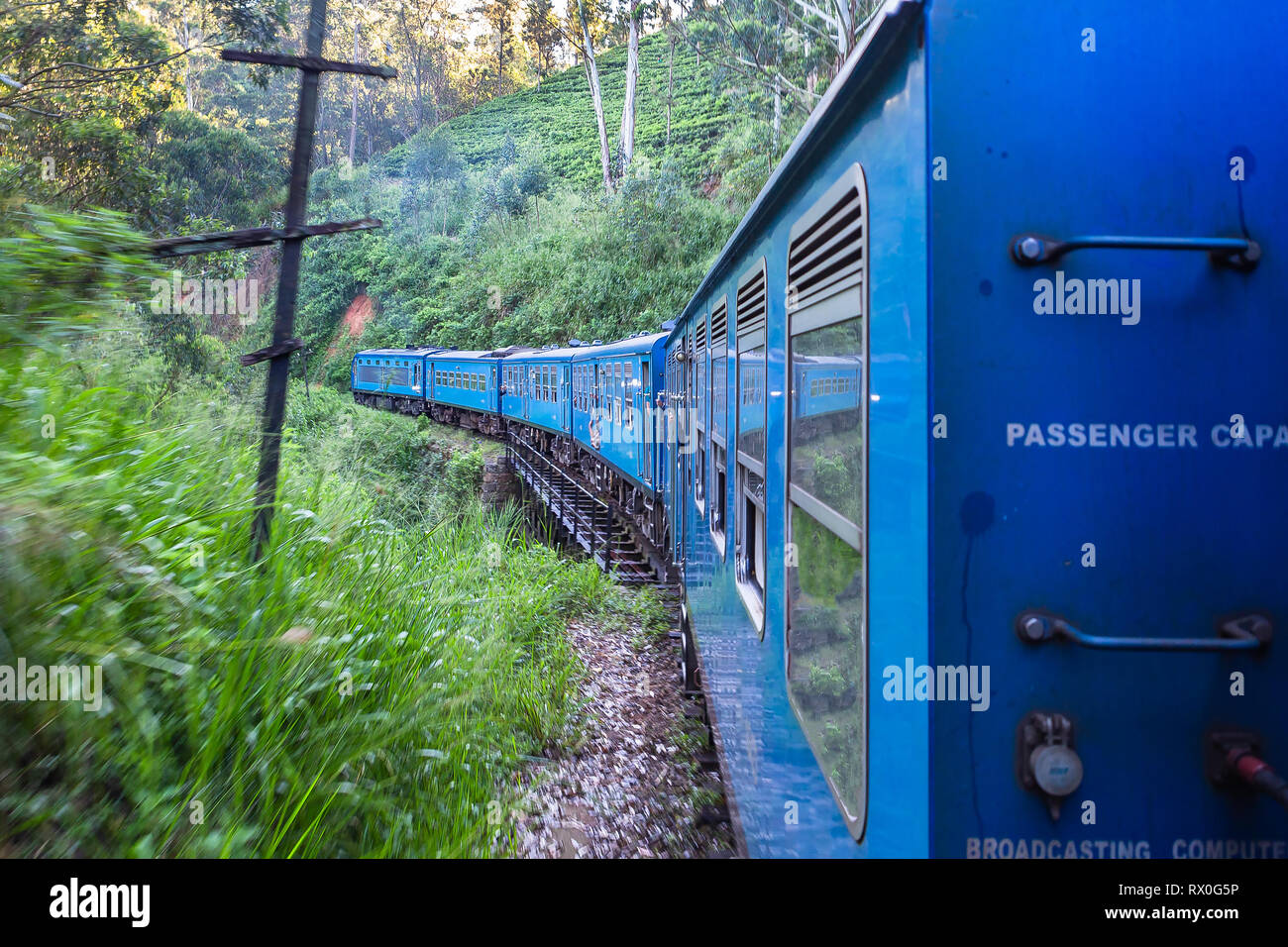 Train from Ella to Kandy . Sri Lanka Stock Photo - Alamy