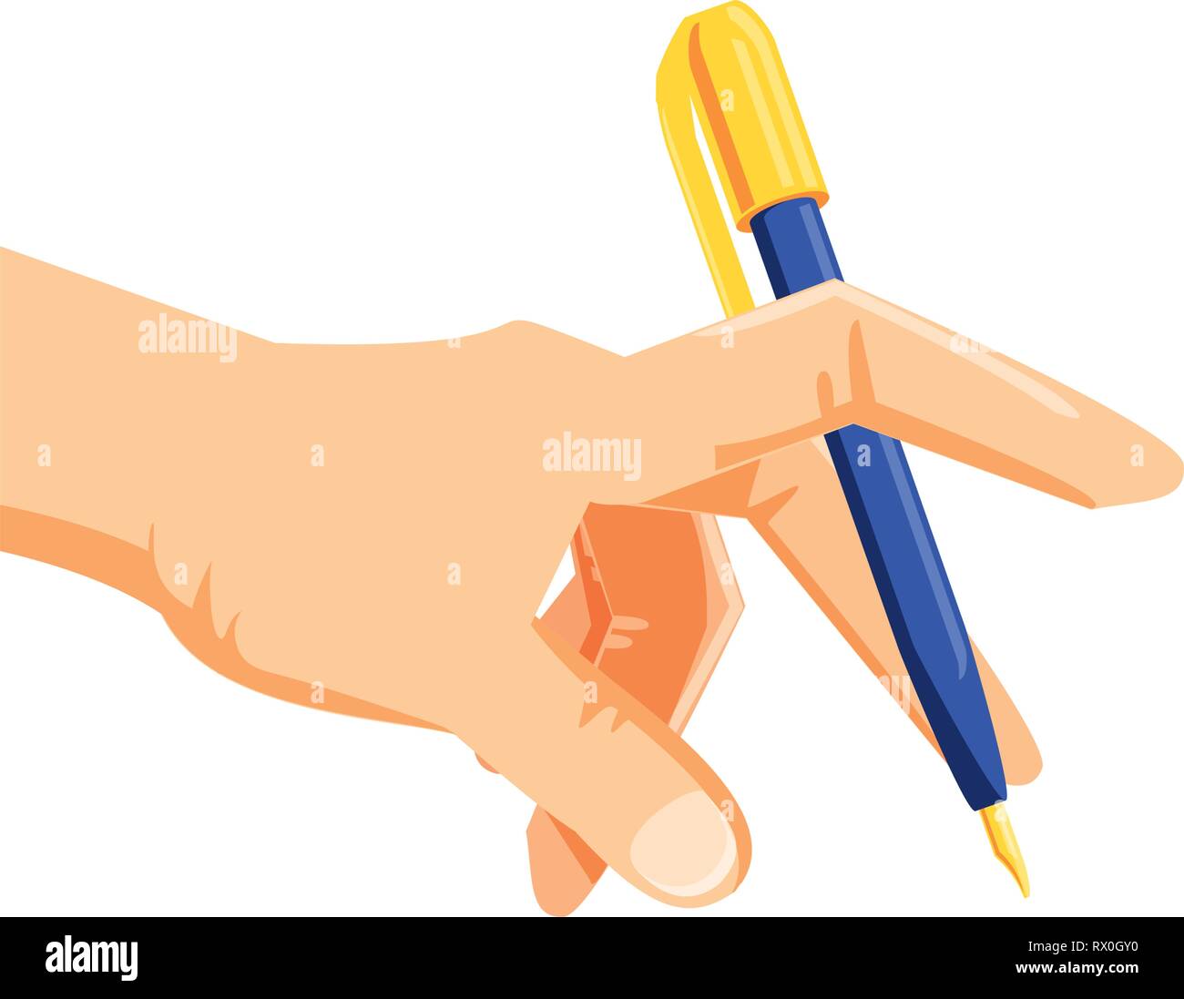 hand with pen ink write icon vector illustration design Stock Vector ...