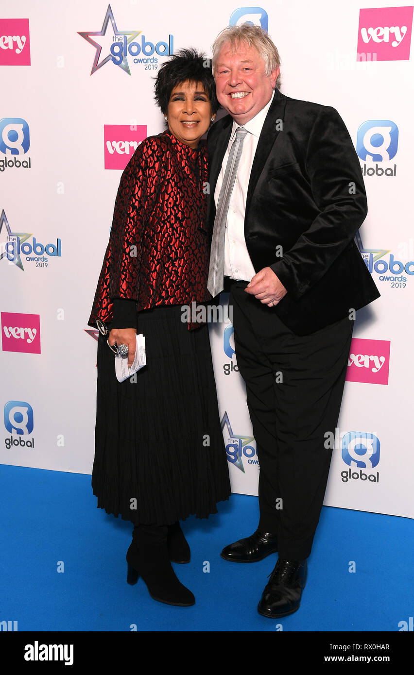 Moira Stuart (left) and Nick Ferrari at The Global Awards 2019 with ...