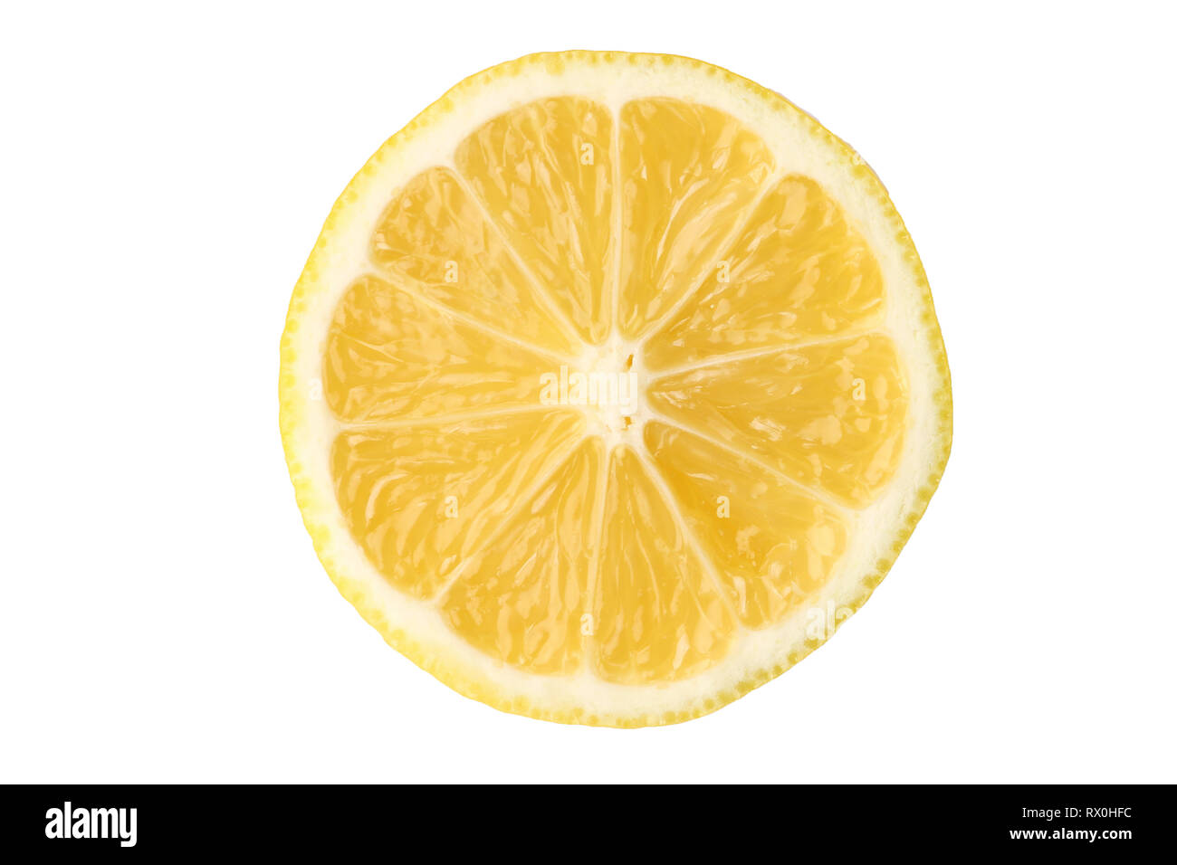 lemon slice isolated top view. lemon texture Stock Photo - Alamy