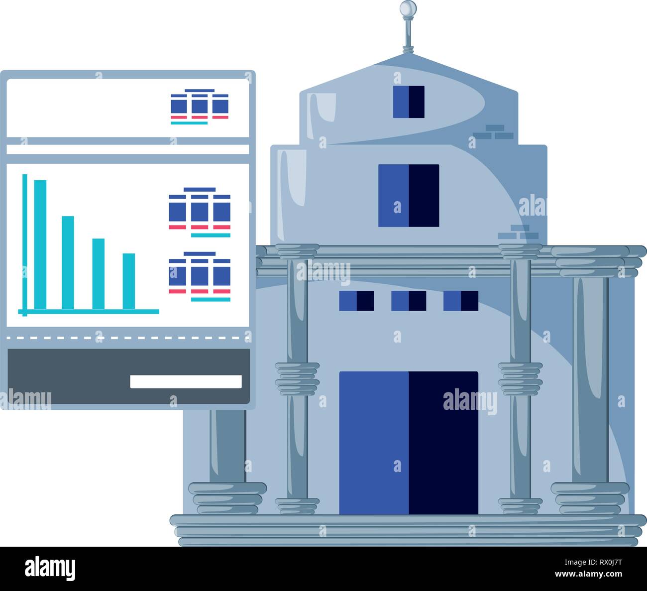 Bank side buildings Stock Vector Images - Alamy