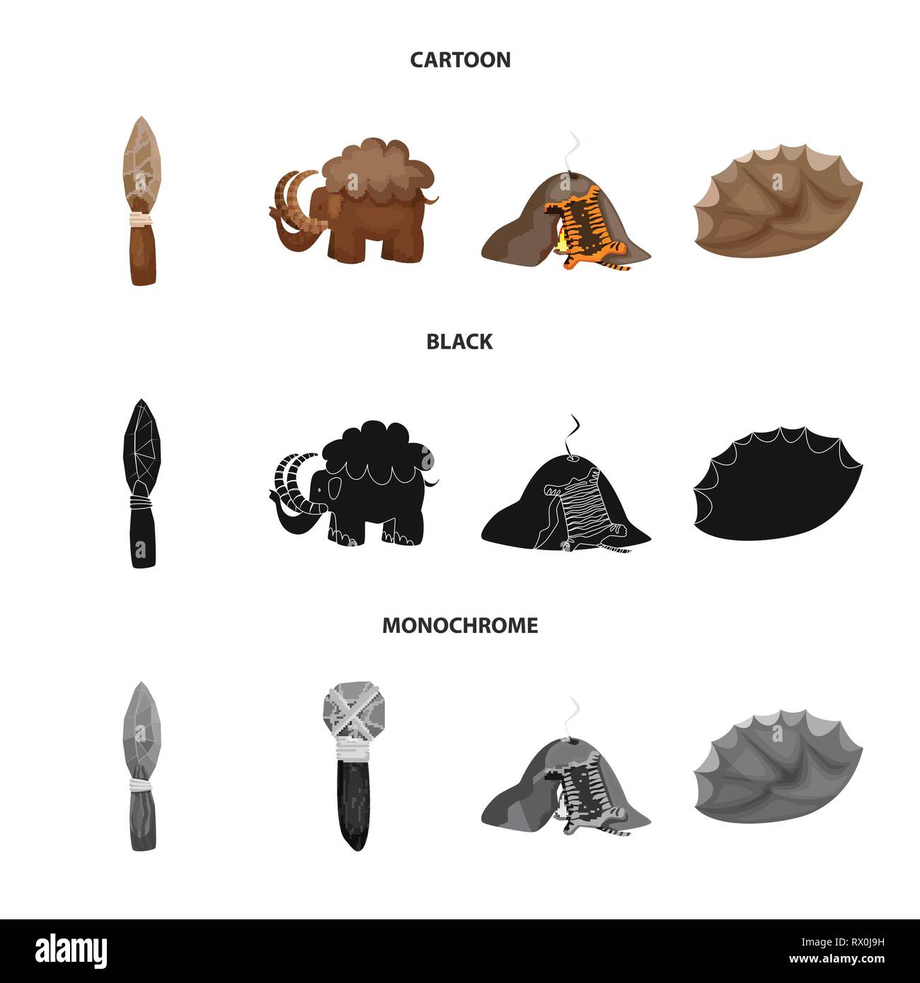 arrow,mammoth,cave,flint,spear,animal,primeval,sharp,prehistoric,wool ...