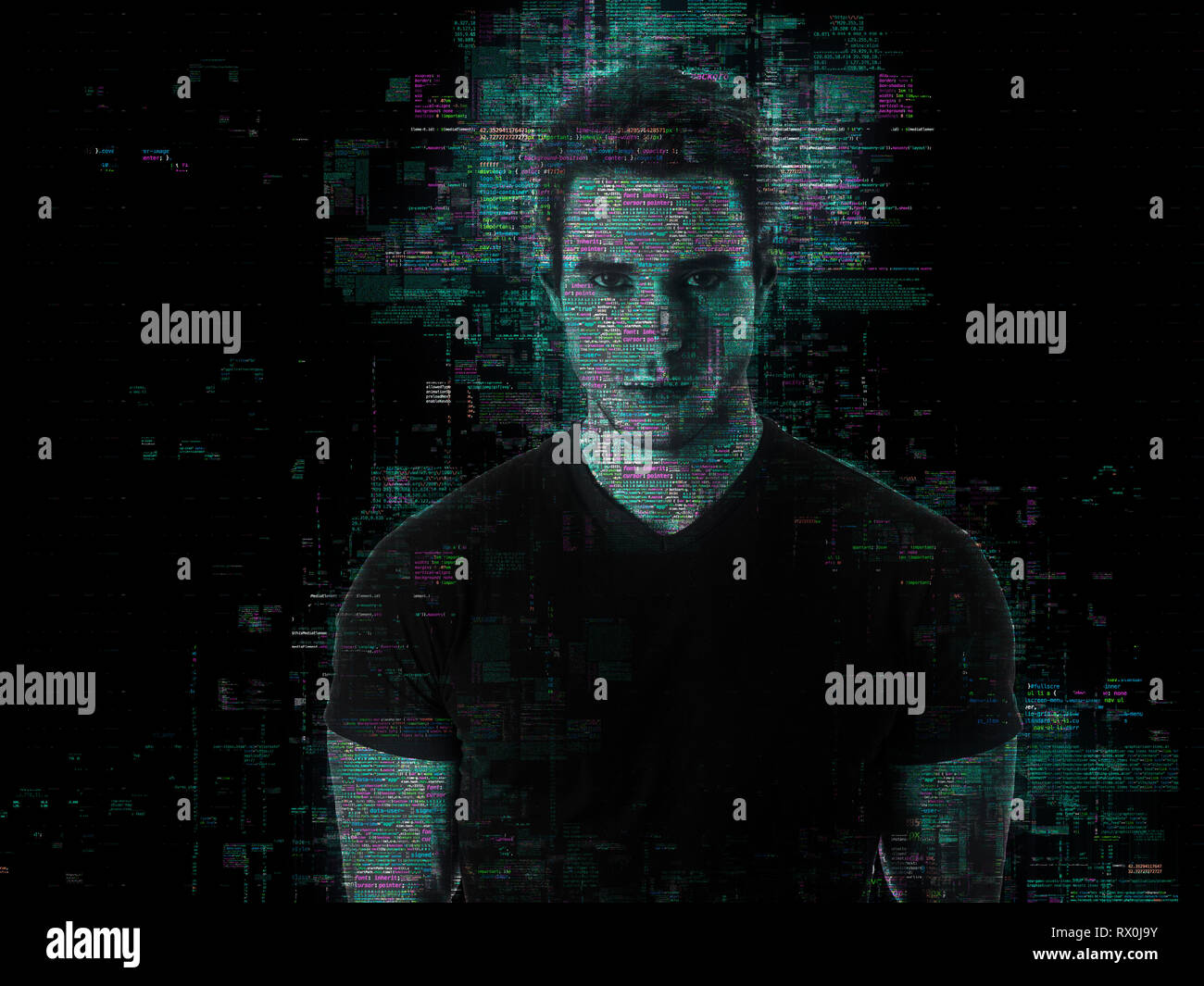 Abstract human male face hi-res stock photography and images - Alamy