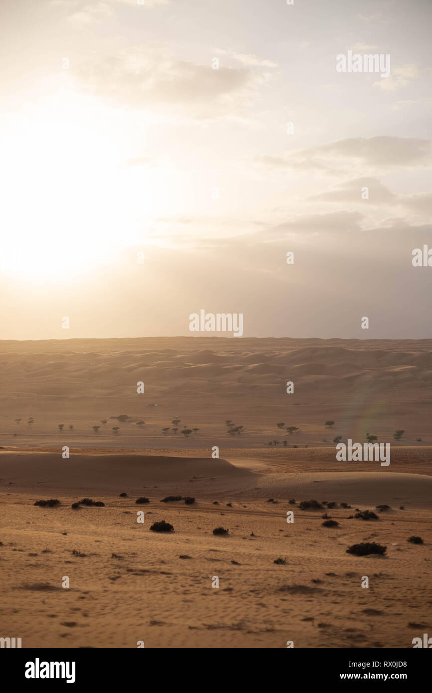 Wahiba Sands Desert and Dunes in Oman Stock Photo - Alamy