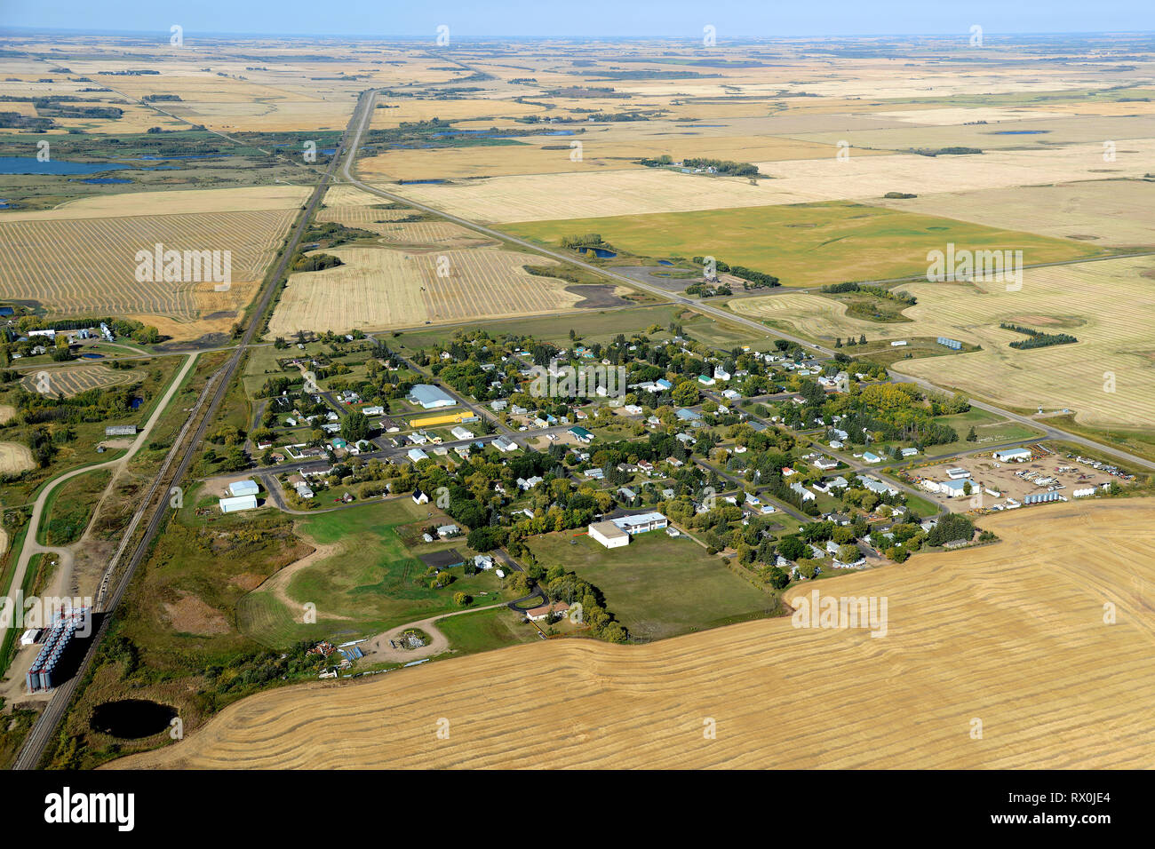 aerial, Buchanan, Saskatchewan Stock Photo - Alamy
