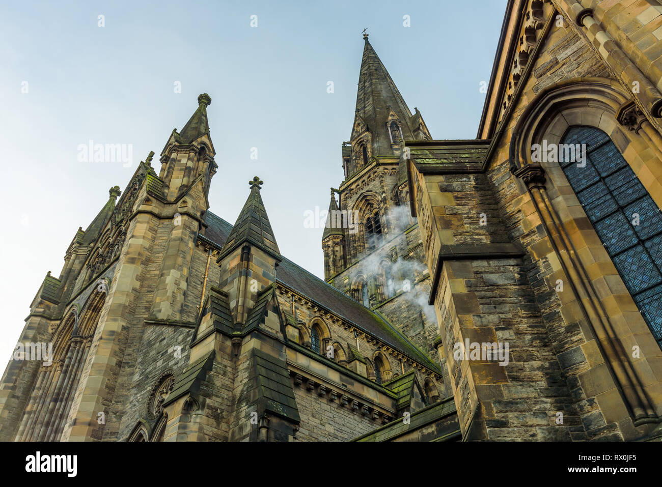 Exterior Gothic style architecture and design of The Scottish Episcopal ...
