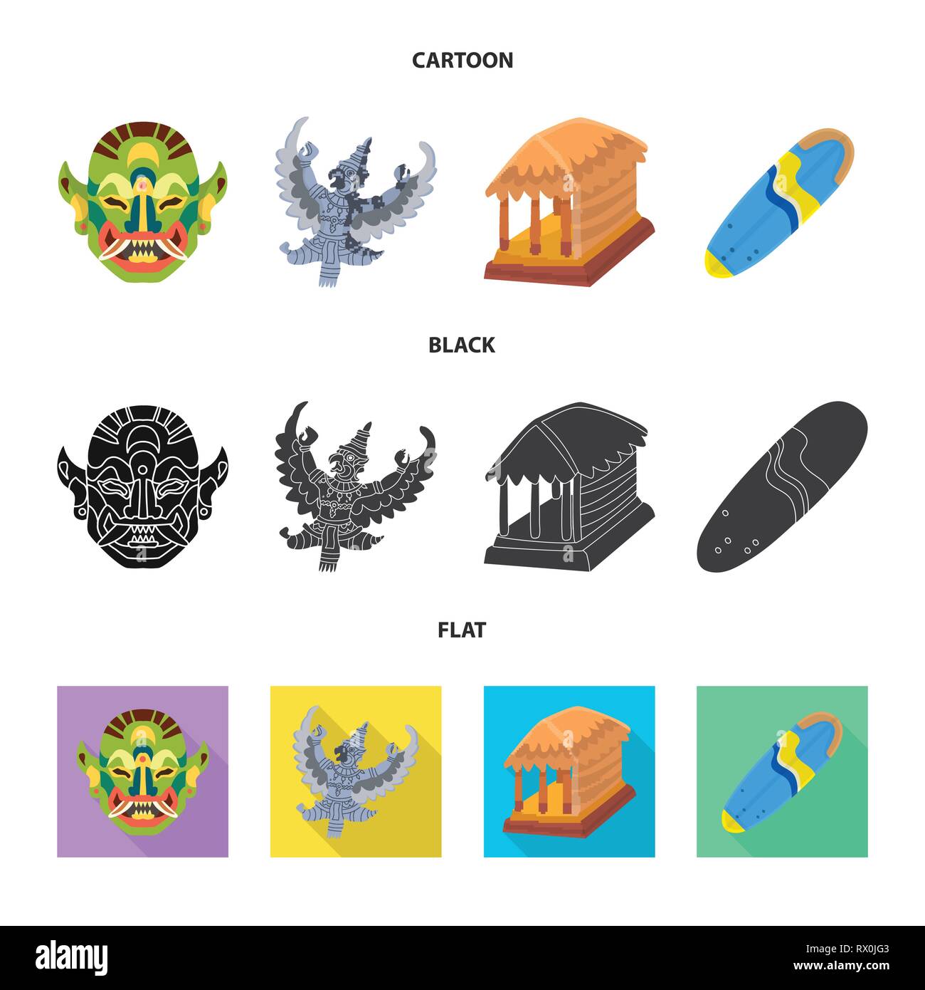 mask,garuda,hut,surfboard,indonesian,bird,house,surf,culture,wayang ...