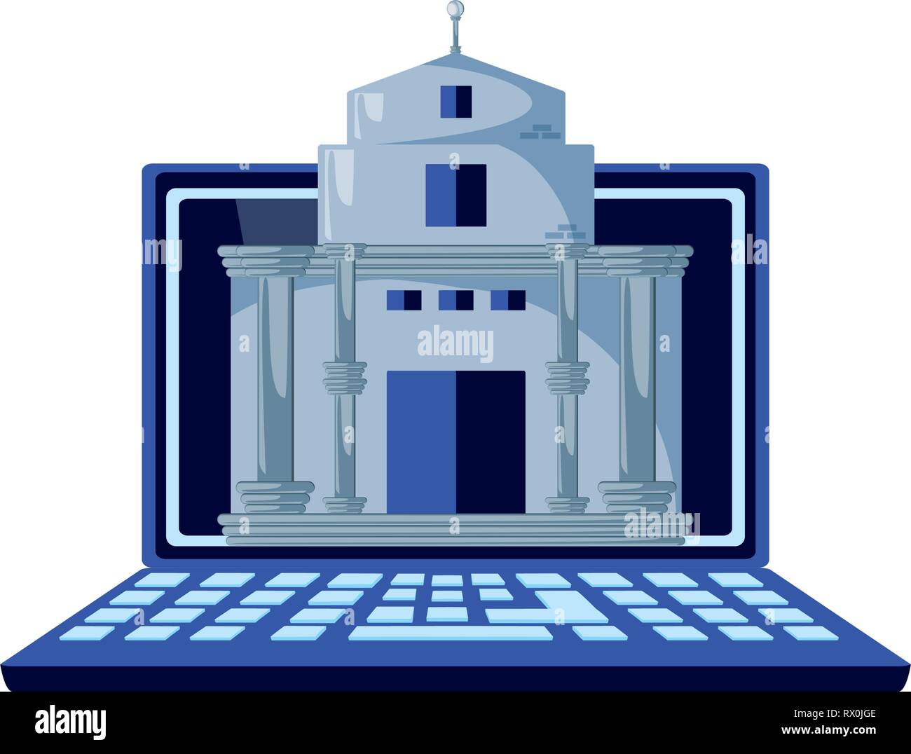 Bank side buildings Stock Vector Images - Alamy