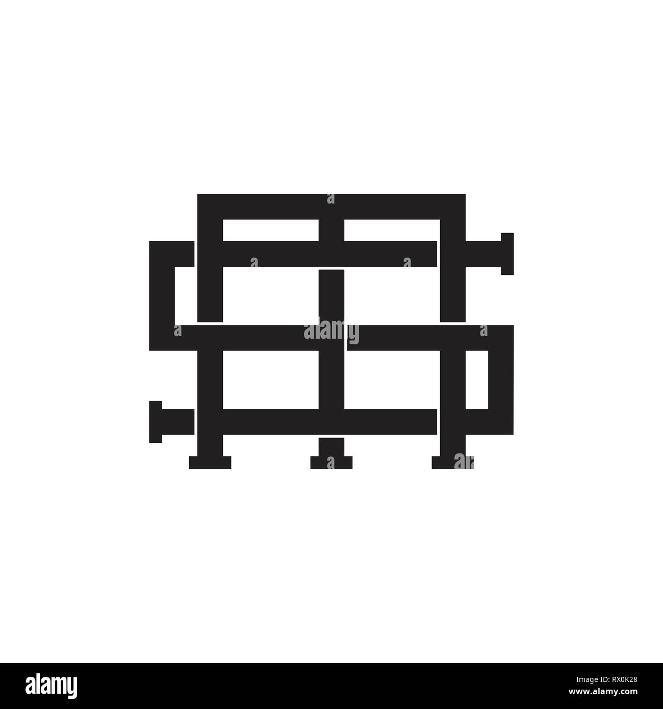 letters sm linked square logo vector Stock Vector Image & Art - Alamy