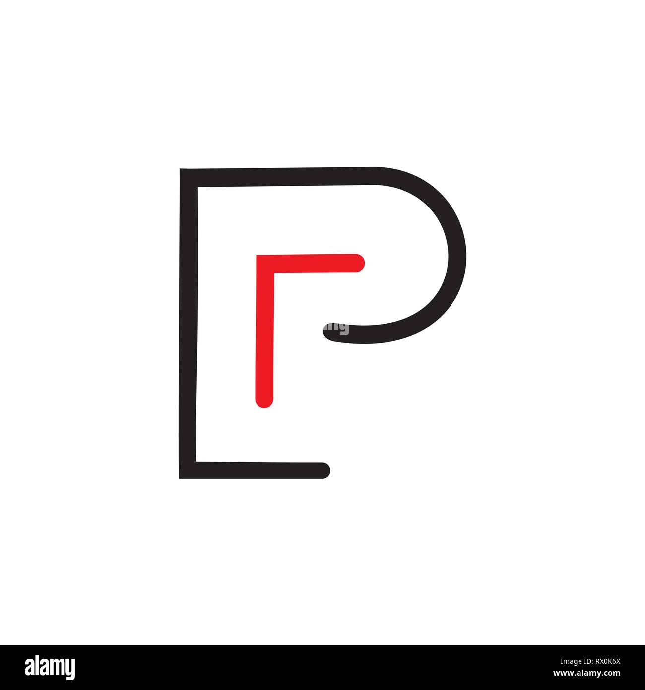 letters p arrow up thin line logo vector Stock Vector Image & Art - Alamy