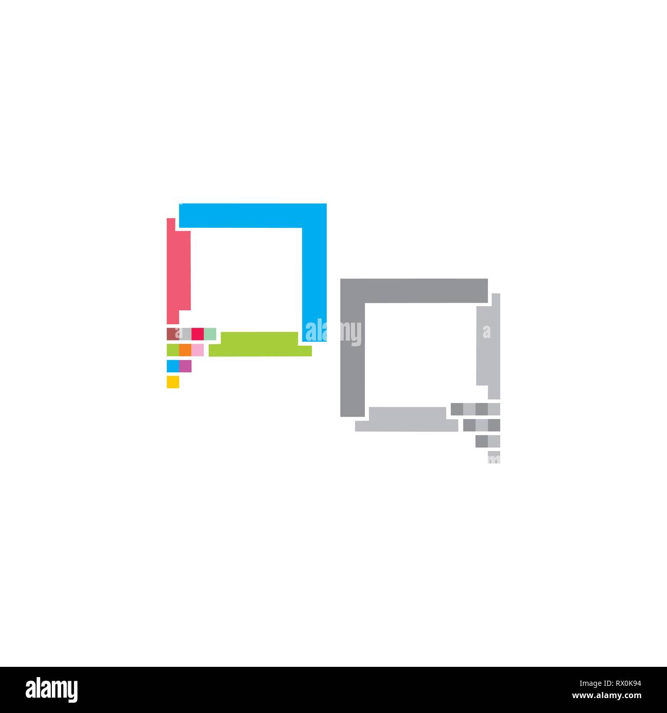 talk dream frame communication logo vector Stock Vector Image & Art - Alamy