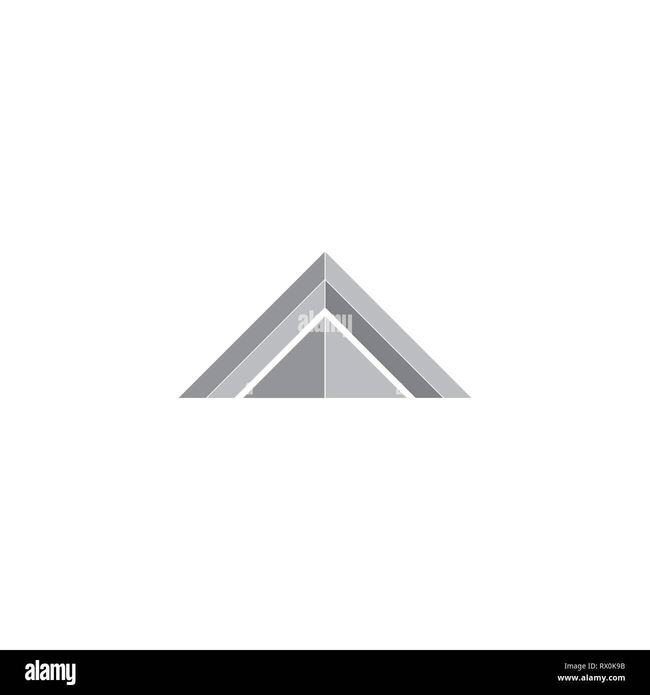 simple triangle 3d design logo vector Stock Vector Image & Art - Alamy