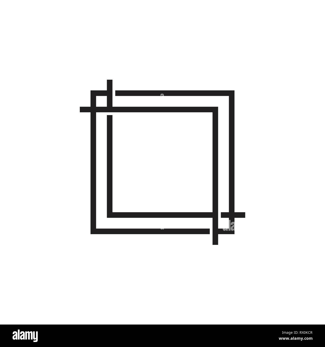 square frame geometric lines art vector Stock Vector Image & Art - Alamy