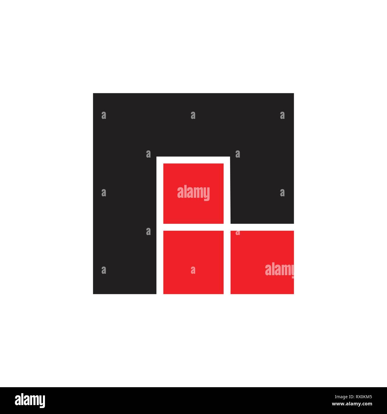 abstract letter r square simple colorful logo vector Stock Vector Image ...