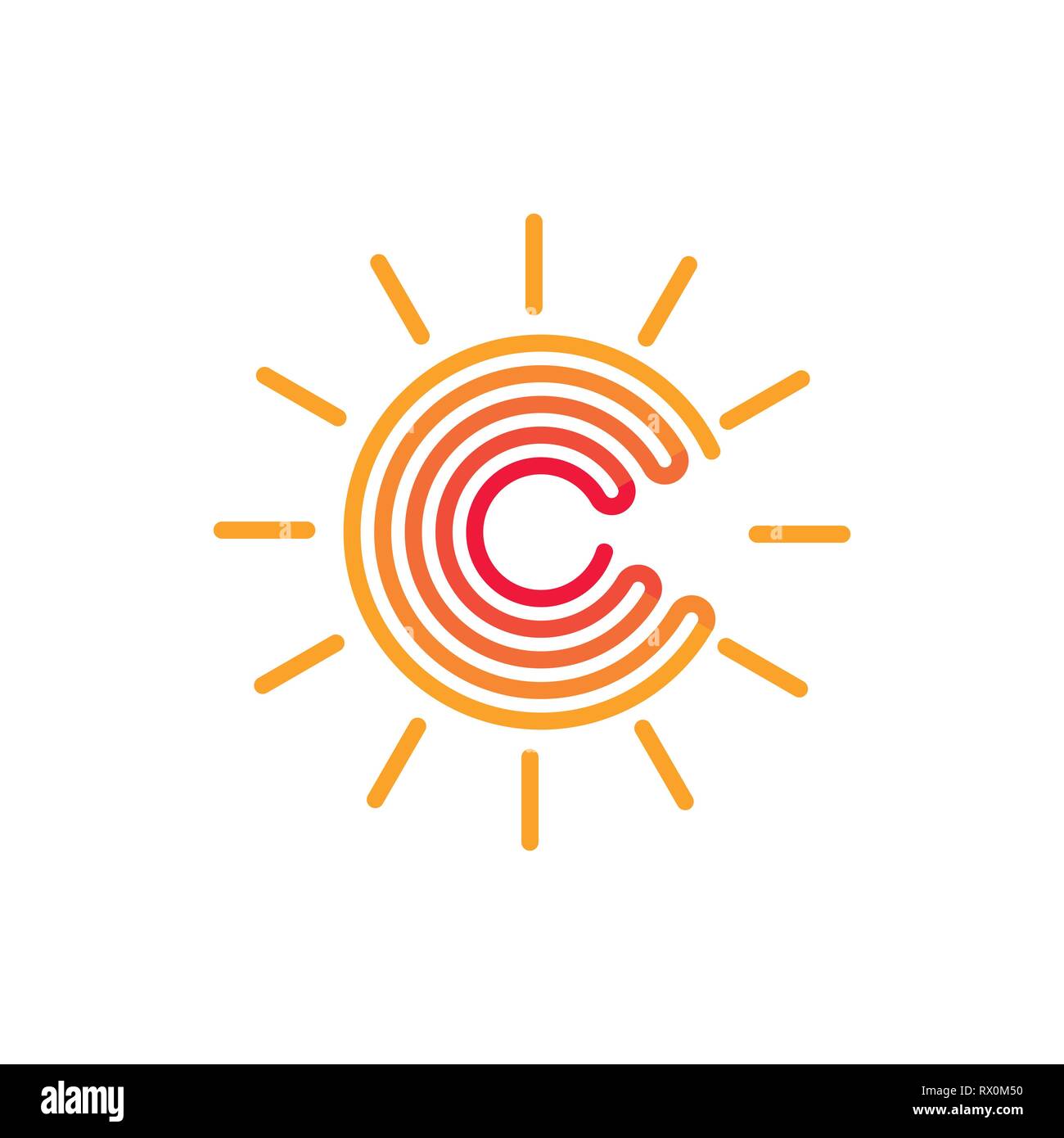 Rays sun sketch hand Cut Out Stock Images & Pictures - Alamy