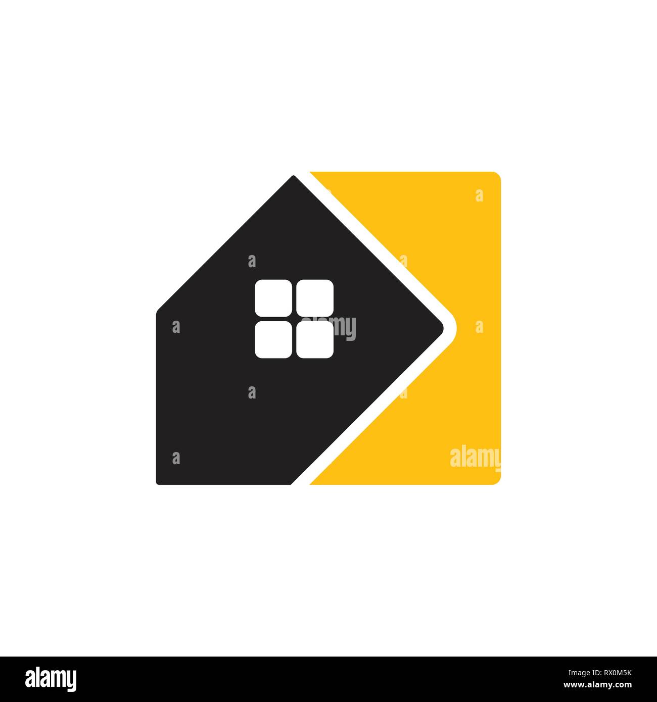 simple geometric house logo vector Stock Vector Image & Art - Alamy