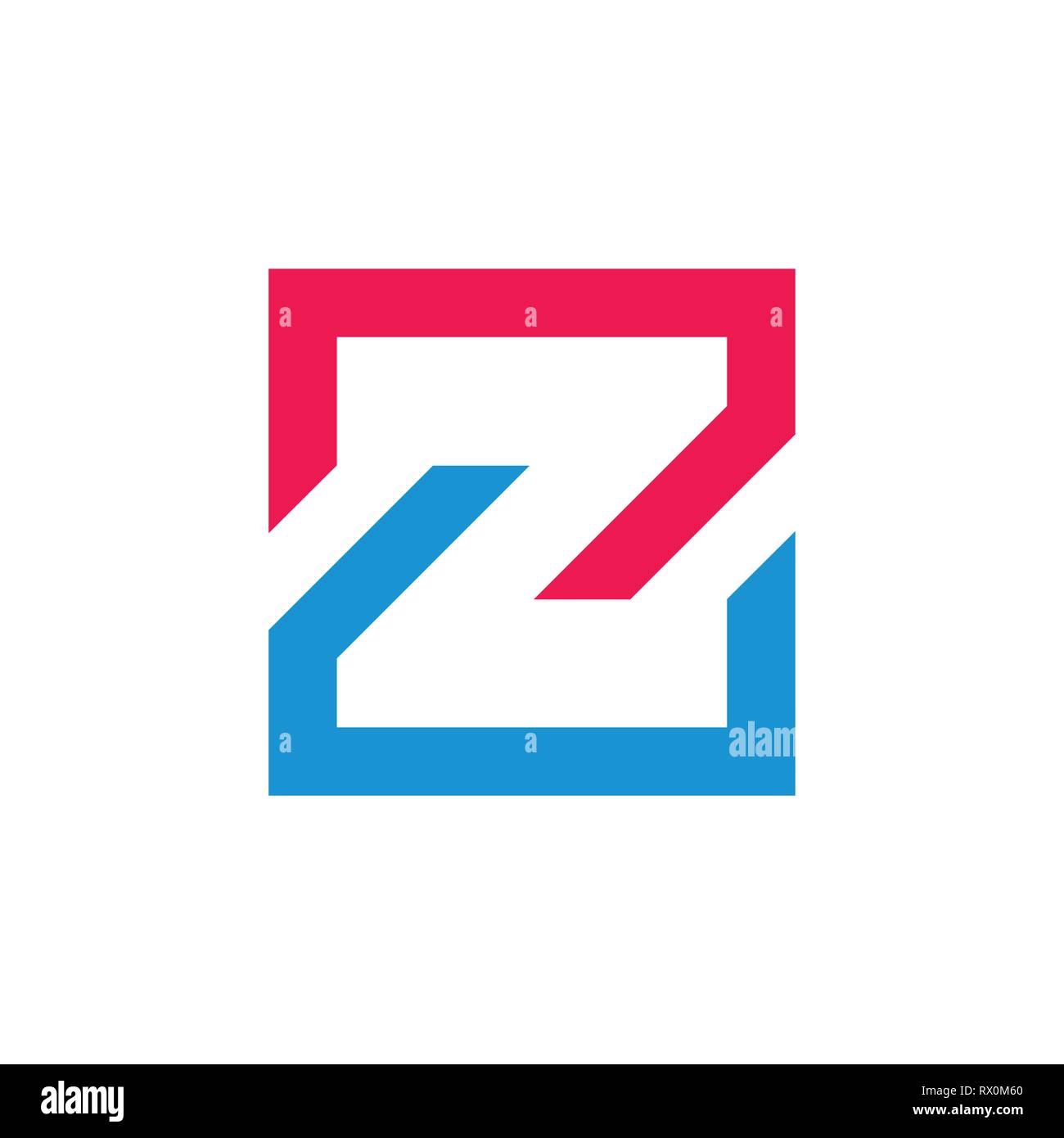letter z simple geometric line square logo Stock Vector Image & Art - Alamy