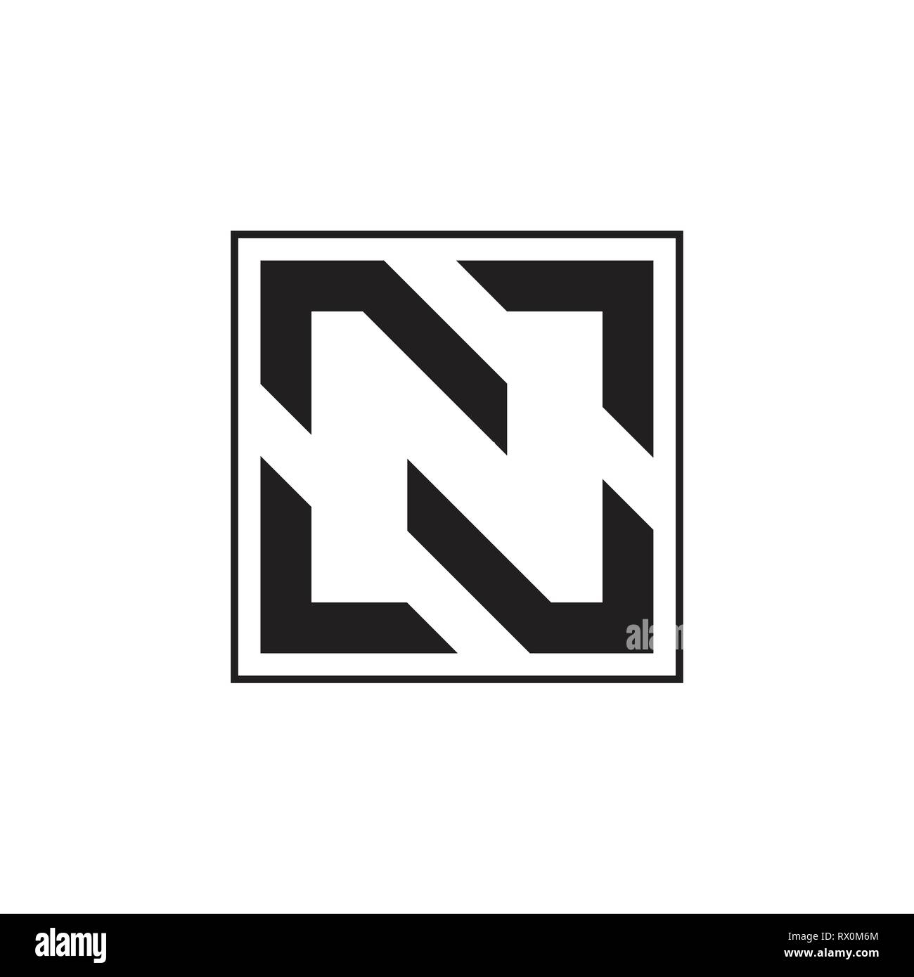 letter n square geometric line logo vector Stock Vector Image & Art - Alamy
