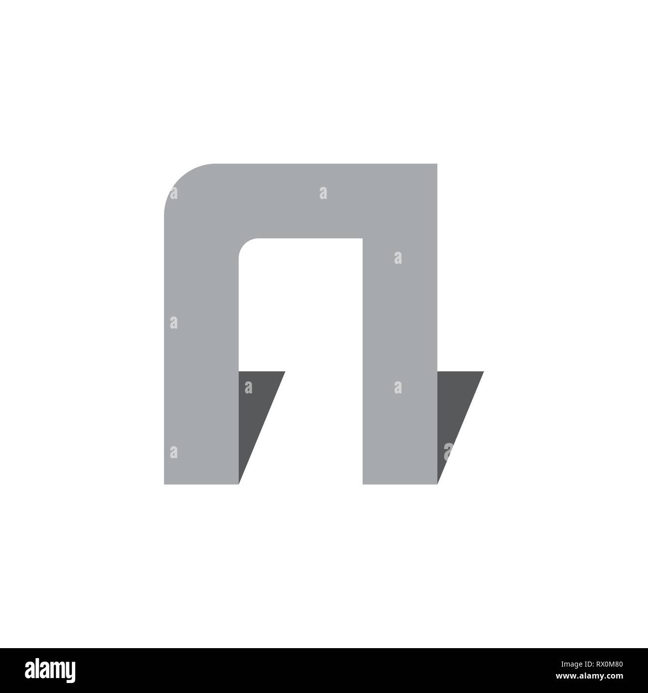 letter n shadow logo vector Stock Vector Image & Art - Alamy
