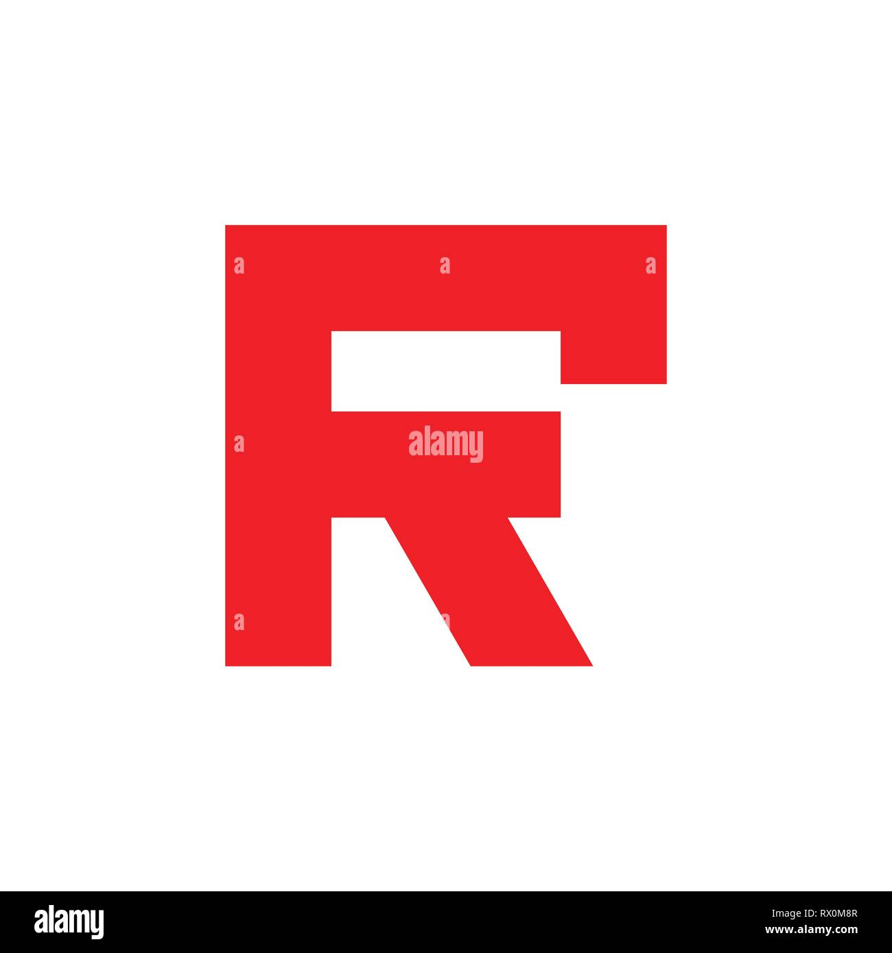 letters fr simple geometric logo vector Stock Vector Image & Art - Alamy