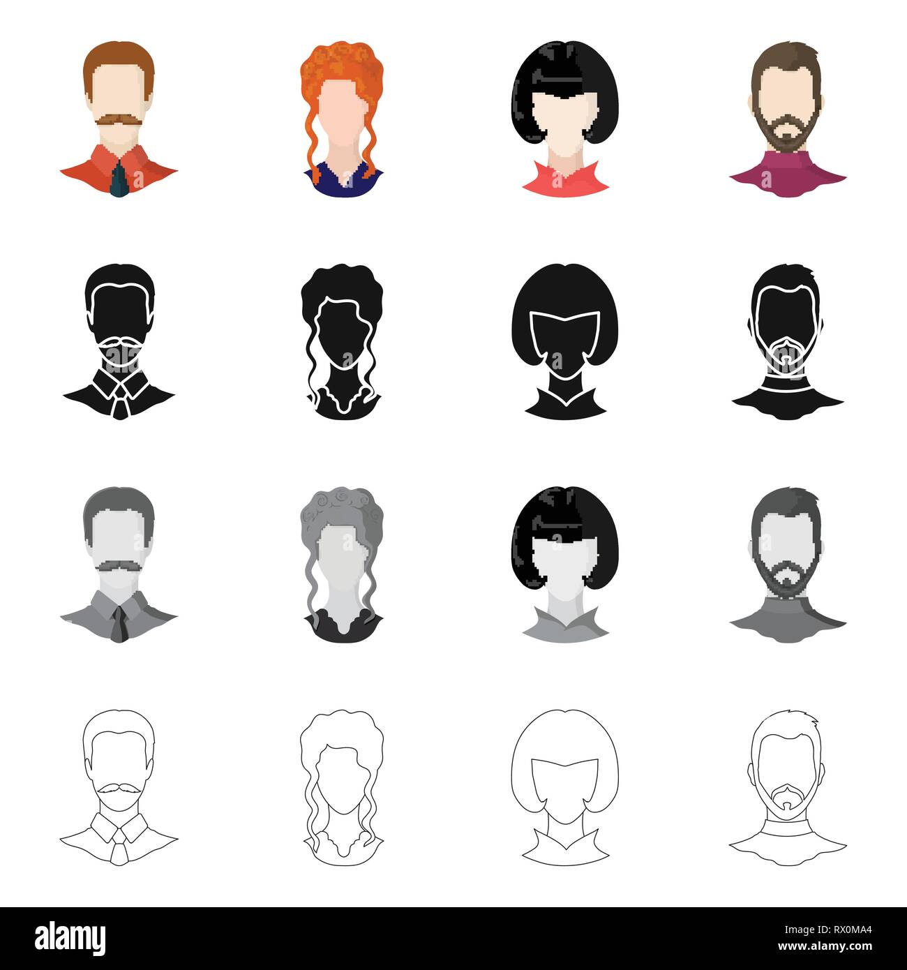 Vector illustration of professional and photo sign. Collection of ...