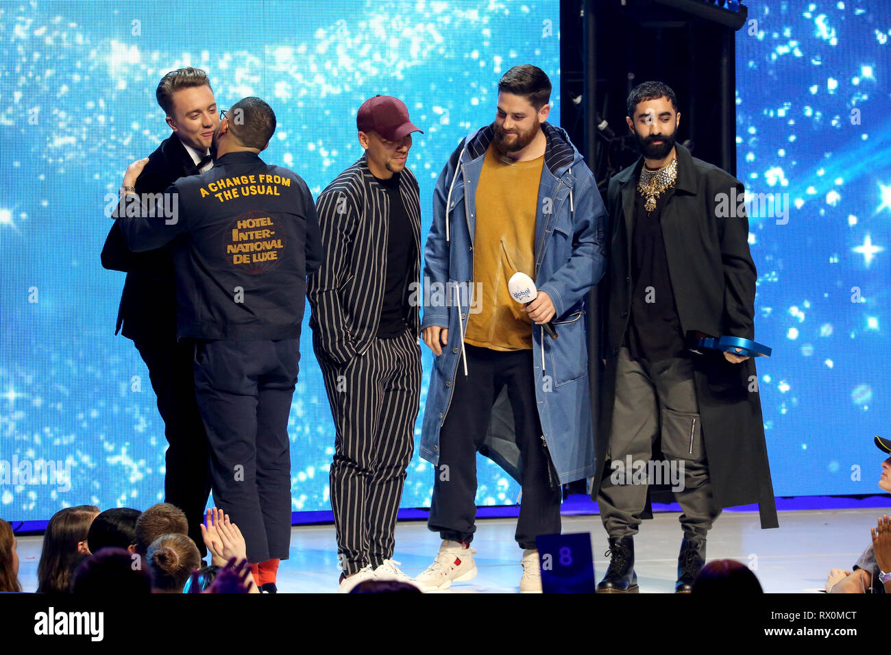 Kesi Dryden, Amir Amor, Piers Aggett of Rudimental and Dan Caplen with ...