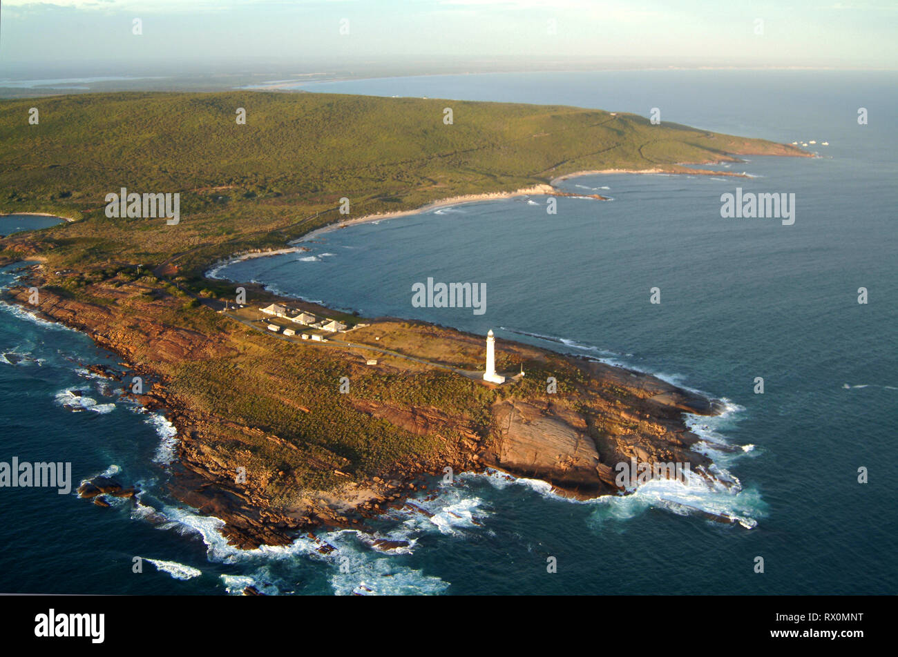 aerial, lighthouse, Cape Leeuwin, Augusta, Western Australia Stock ...