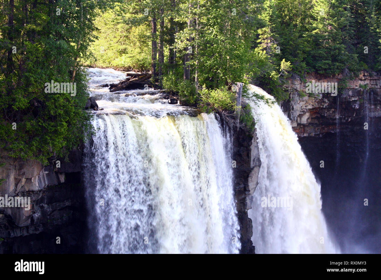40,719.00138 Canim Falls waterfall double dual 2 waterfalls cliff Canim ...