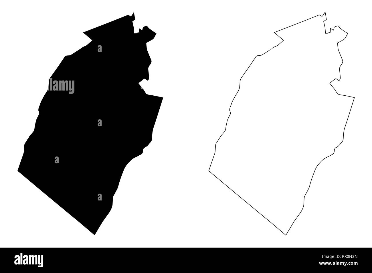 Najaf Governorate (Republic of Iraq, Governorates of Iraq) map vector ...