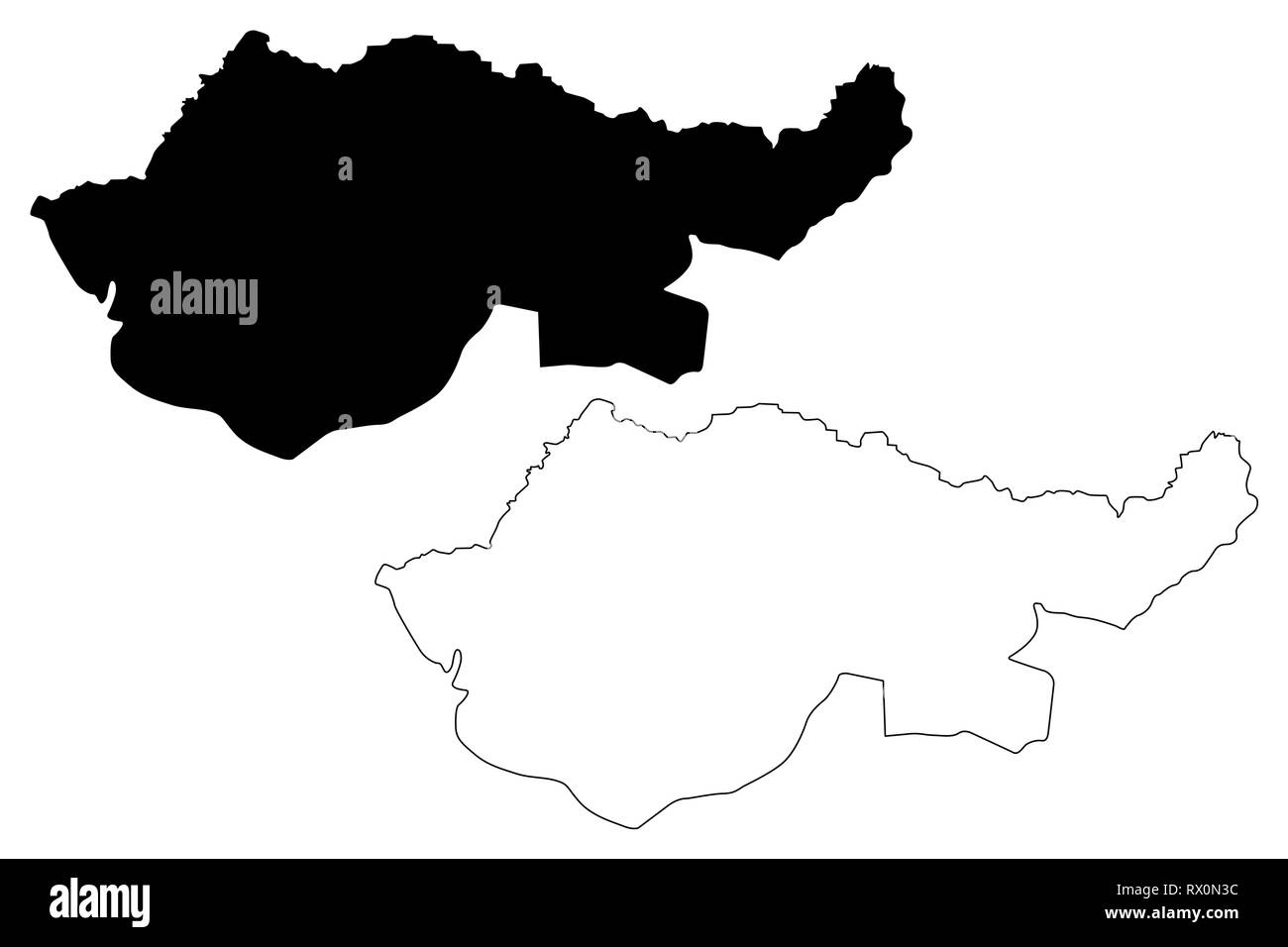 Dohuk Governorate (Republic of Iraq, Governorates of Iraq) map vector ...