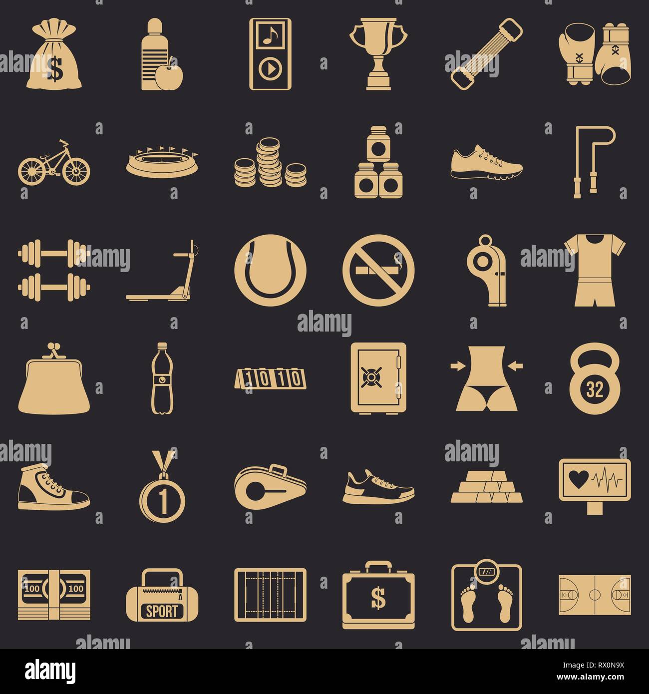 Basketball score icons set, simple style Stock Vector Image & Art - Alamy