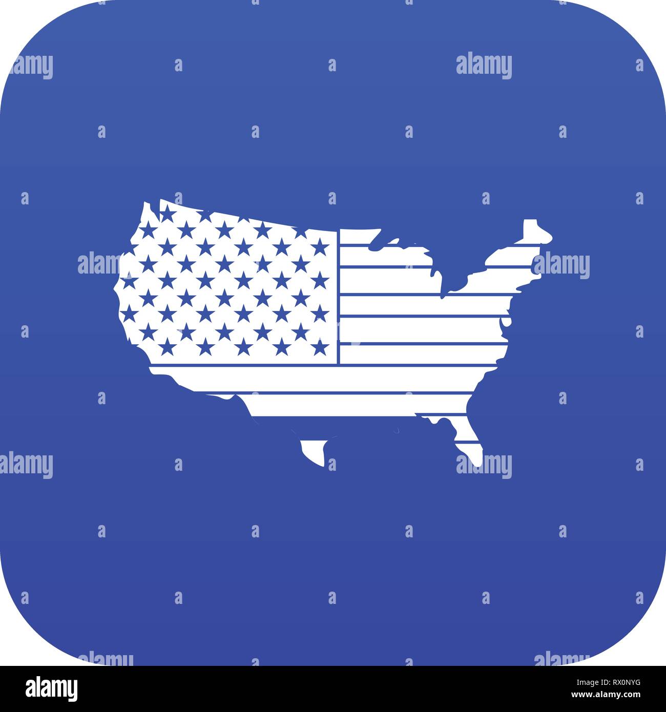 American map icon digital blue Stock Vector Image & Art - Alamy