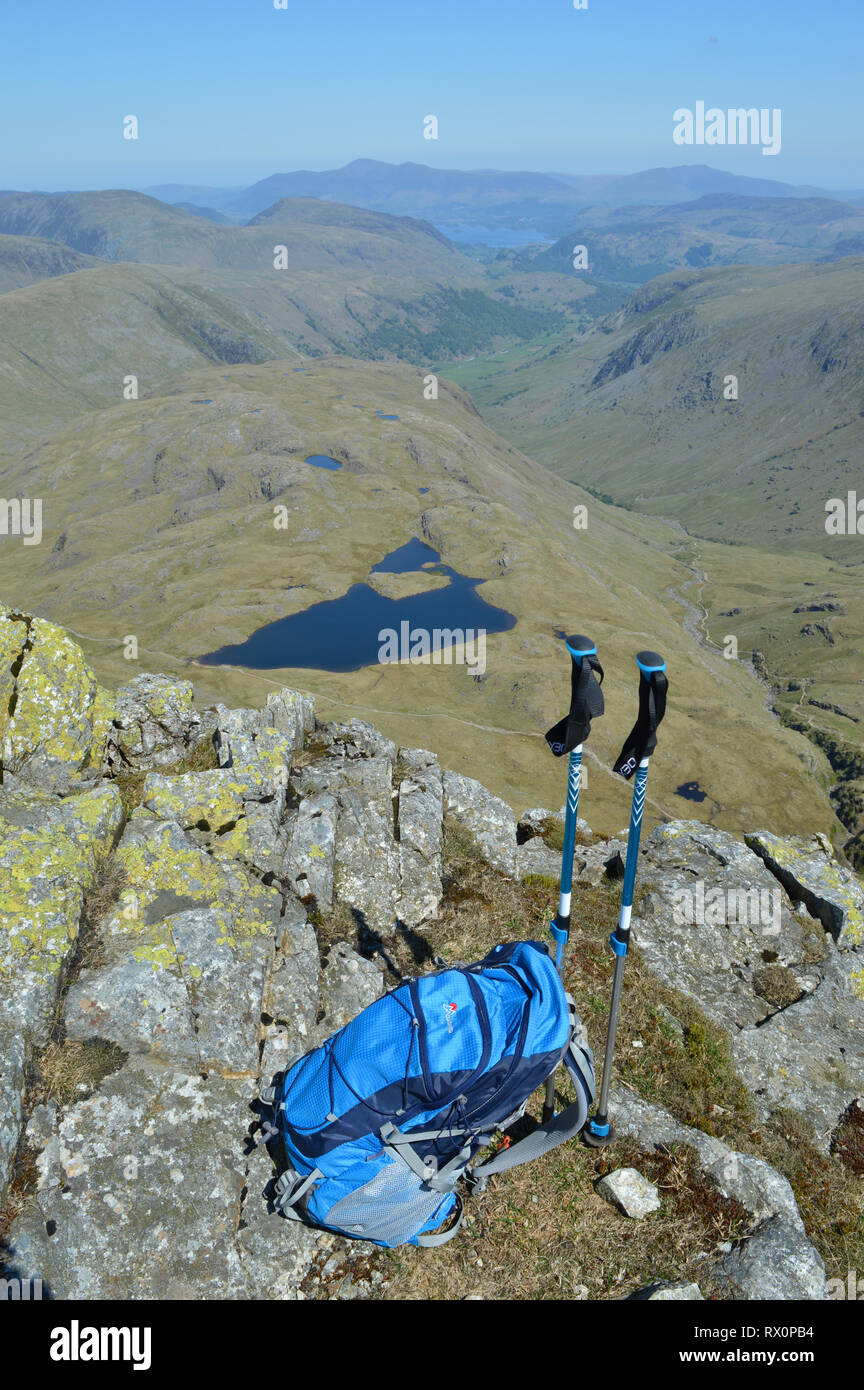 Sprinkling Tarn and Seathwaite Fell as viewed from Great End on Scafell ...