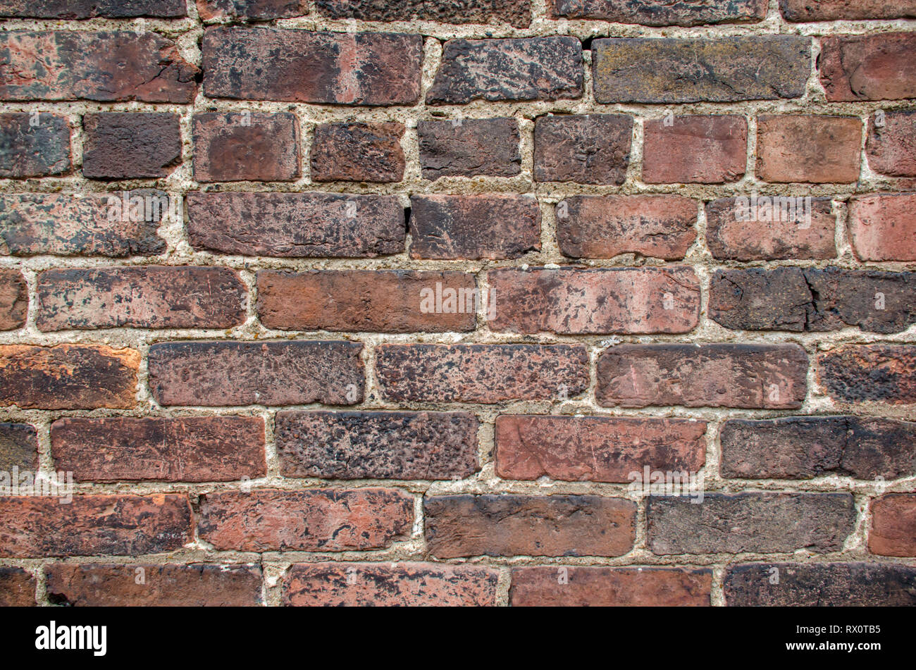 Brick industrial wall, excellent background. Color and detail in this ...