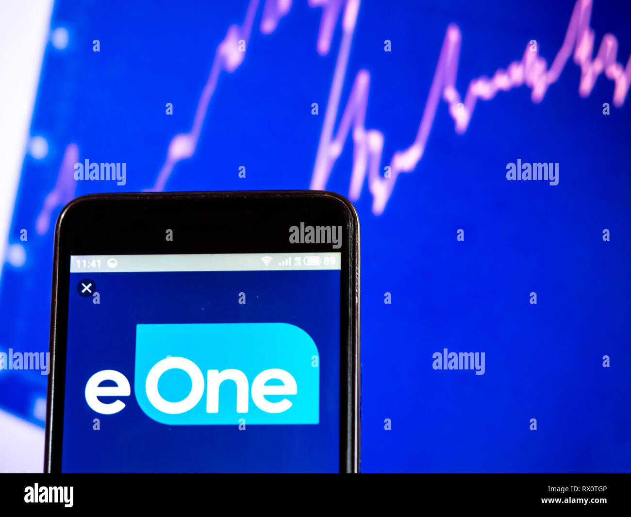 Entertainment One company logo seen displayed on smart phone Stock ...