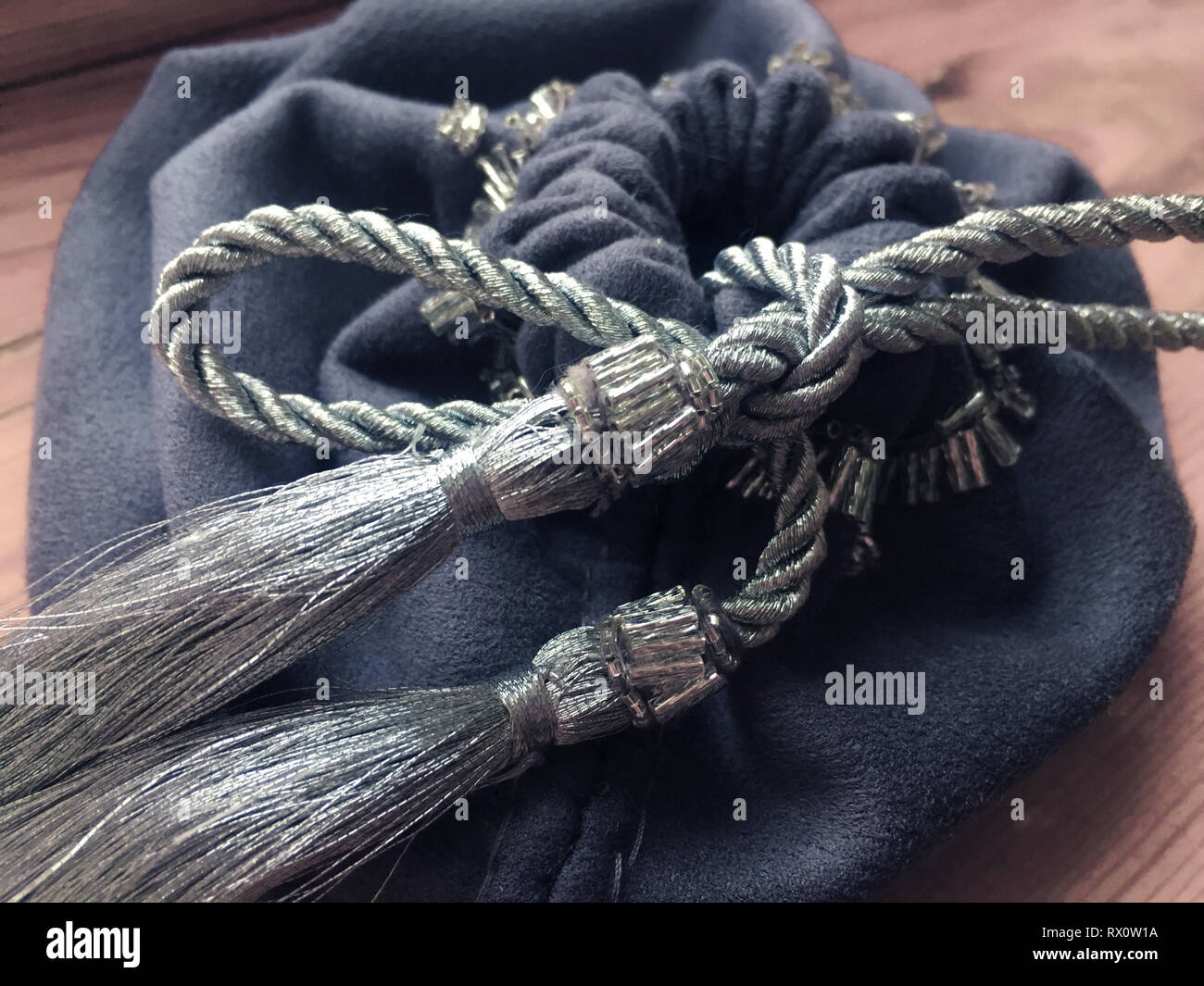 Prediction esoteric witch gray textile bag for tarot and runes Stock ...