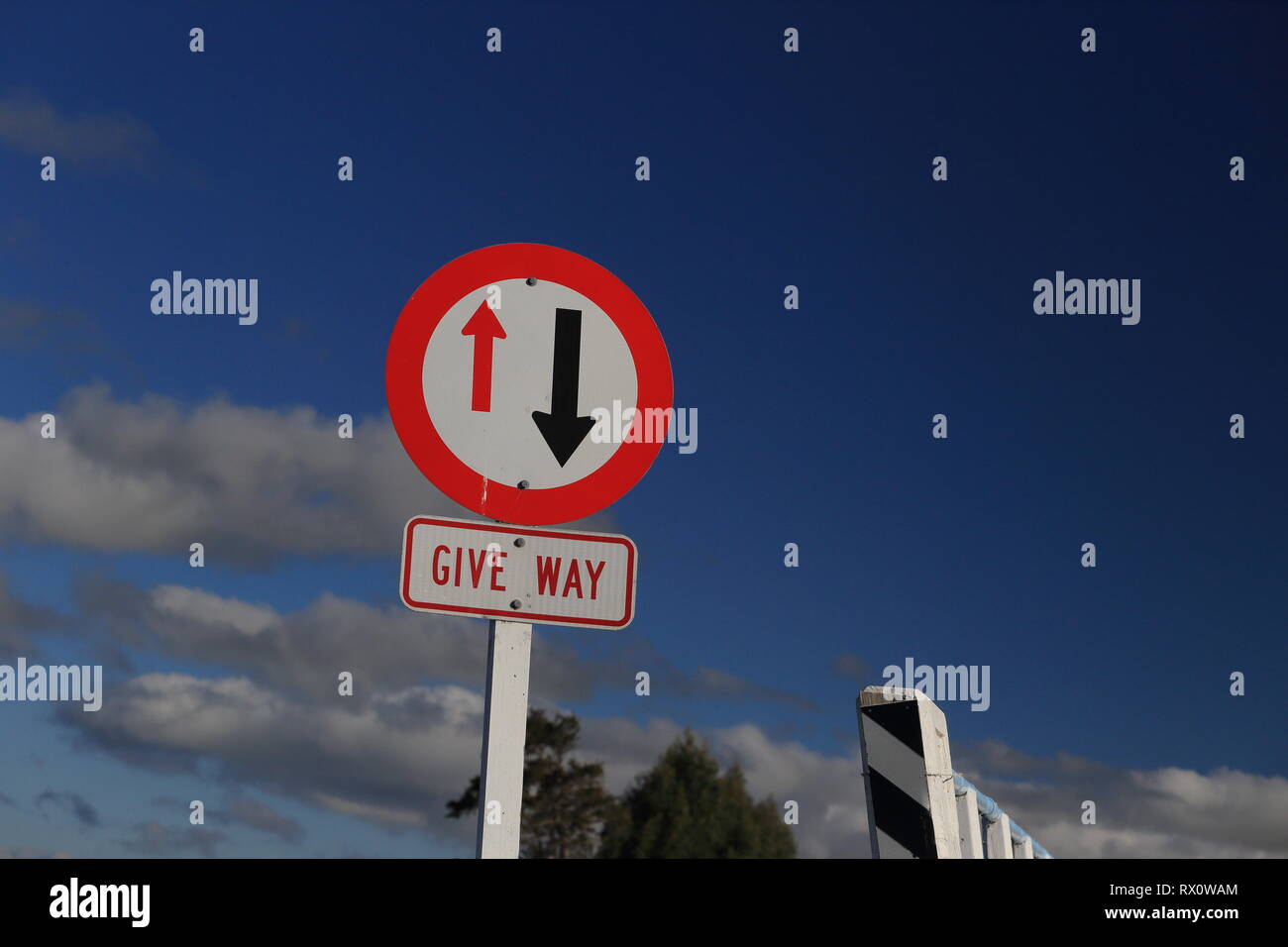 Give way priority road sign hi-res stock photography and images - Alamy