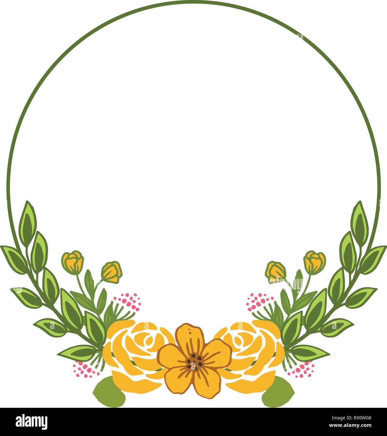 Vector illustration design artwork colorful wreath frame Stock Vector ...