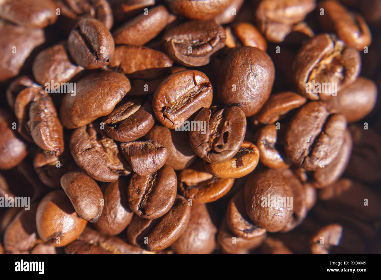 Coffee Beans in a Close up Stock Photo - Alamy